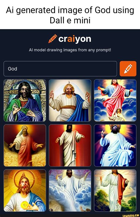 Ai Generated Image Of God Using Dall E Mini Crayon Al Model Drawing