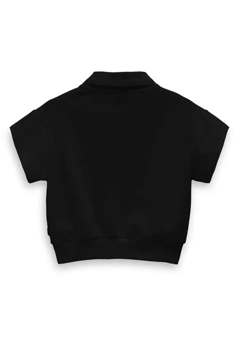 Buy Drum Drum Select Ladies Polo Crop Top Black Online Zalora Malaysia