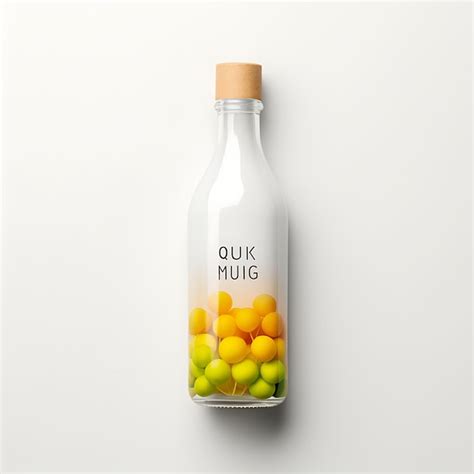 Premium Photo Photo Of Bulb Shaped Bottle Organic Design Colored