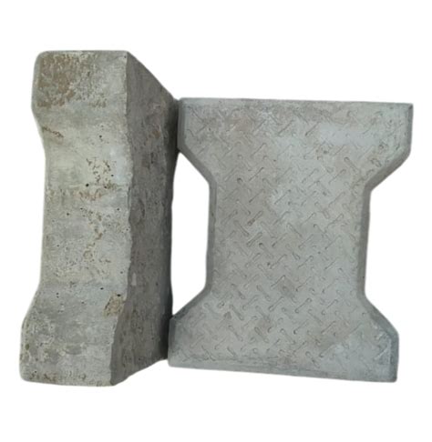 60mm Grey I Shaped Interlocking Cement Paver Block At ₹ 10piece