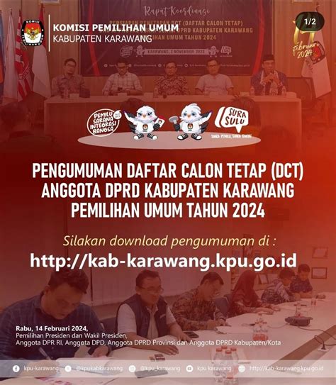 KPU Resmi Umumkan 690 DCT Anggota DPRD Kabupaten Karawang Pada Pemilu