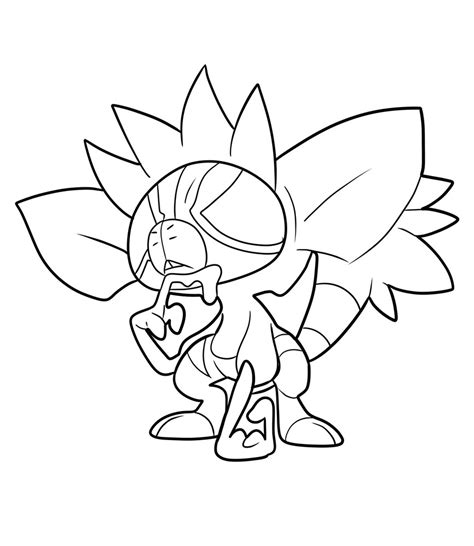 Grafaiai van de negende generatie Pokémon kleurplaat