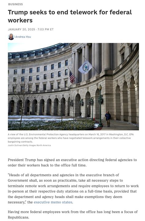 Trump Seeks To End Telework For Federal Workers Album On Imgur