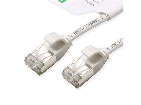 ROLINE GREEN U FTP DataCenter Patch Cord Cat A Class EA LSOH Slim White M SECOMP