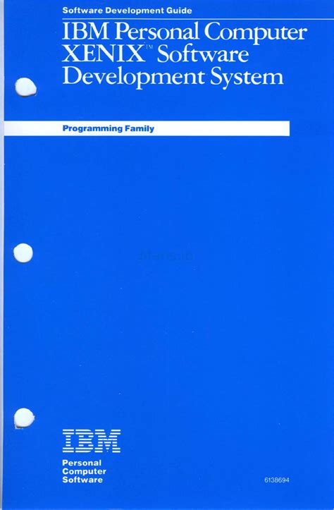 Ibm XENIX Software Development Guide Online