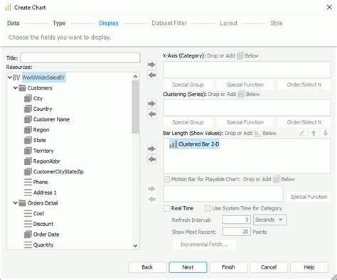 Create Chart Dialog Box Logi Analytics