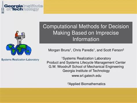 Ppt Computational Methods For Decision Making With Imprecise