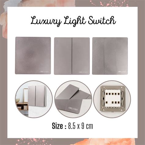 Jual Cetekan Lampu Saklar Lampu 2 Arah Modern Elegan Aesthetic Frameless Luxury Panel Switch