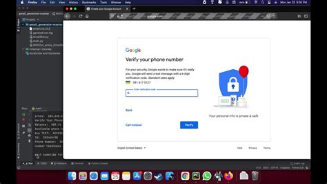 gmail bot using selenium and sms activate create unlimited gmail
