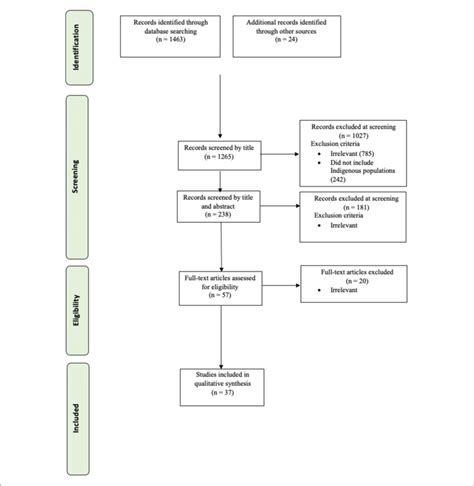 A Prisma Flow Diagram Showing The Steps For The Scoping Review