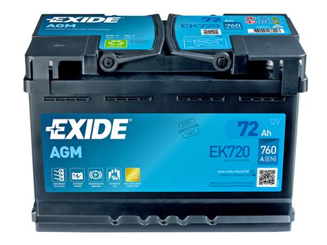 Exide AGM 72Ah - Syvarin Konehuollon verkkokauppa