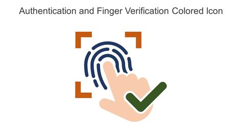 Authentication And Finger Verification Colored Icon In Powerpoint Pptx