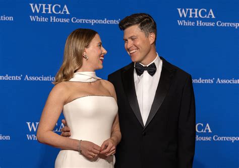 Scarlett Johansson And Colin Jost At The 2024 White House Correspon