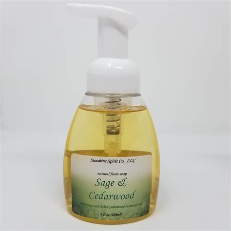 Natural Foam Soap Sage And Cedarwood Sunshine Spirit Co
