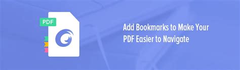Add Bookmarks To Make Your Pdf Easier To Navigate Foxit