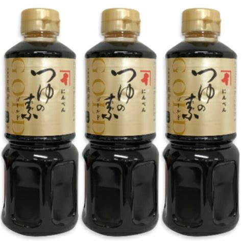 ご注文で当日配送 にんべん つゆの素ゴールド 500ml × 3本 3倍濃厚 Yoshiyuki0804subjp