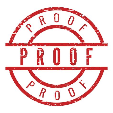 Premium Vector Red Proof Isolated Stamp Sticker Sign With Grunge