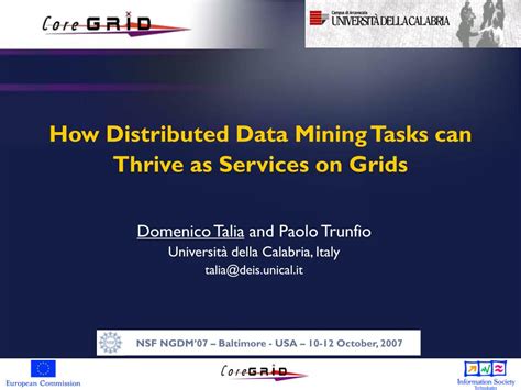 Ppt How Distributed Data Mining Tasks Can Thrive As Services On Grids Powerpoint Presentation