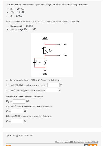 Solved For A Temperature Measurement Experiment Using A