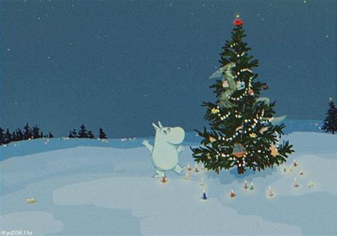 Moomin Christmas Tree Holiday Decor Cartoons Hippopotamus Teal Christmas Tree Cartoon