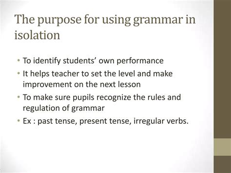 Grammar In Isolation Vs Grammar In Context Pptx