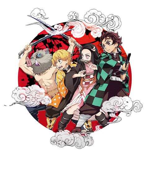 Demon Slayer Anime T Shirt Sticker By Anime Art Pixels