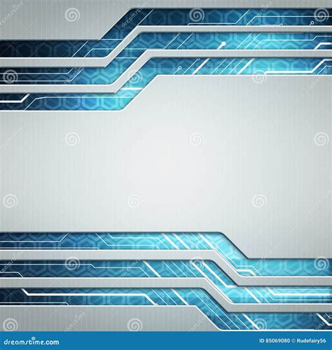 Digital Image Technology Interface Concept With Circuit Microchip Stock Illustration