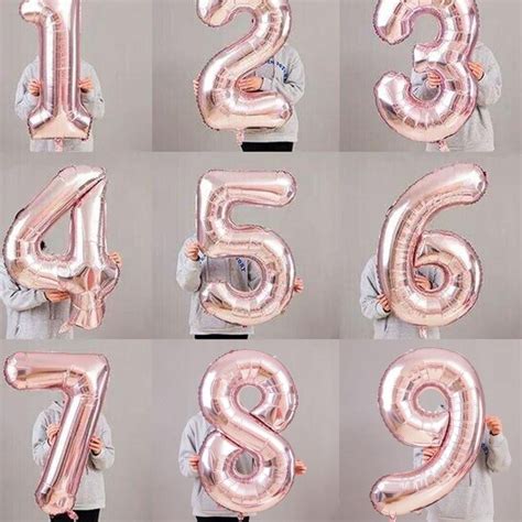 Jual Balon Foil Angka Jumbo 100cm Rosegold Shopee Indonesia