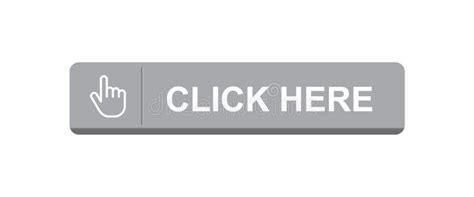 Click Web Button Template Vector Yellow Bar Computer Mouse Click Here