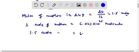 Calculate The Number Of Molecules Of Methane And Atoms Of C And Ii In