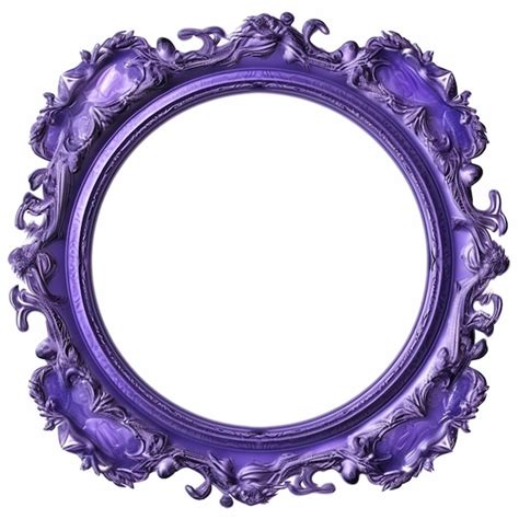 Premium Ai Image A Purple Oval Frame With A Scroll Design On It