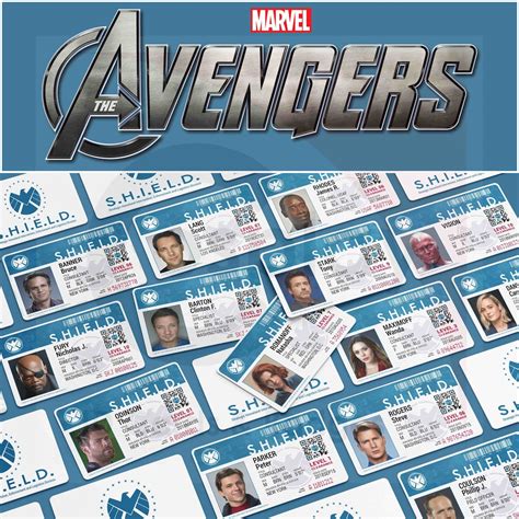 Marvel Shield Id Card Avengers Id Badge Steve Rogers Etsy Singapore