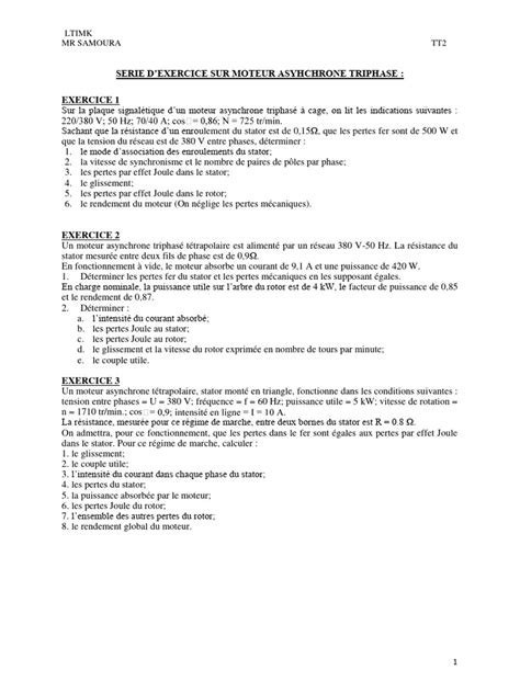 Tt2 Exercice Electrotechnique Pdf