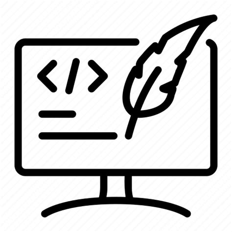 Coding Programming Formula Computer Writing Write Feather Icon