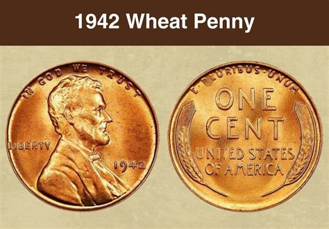1942 Wheat Penny Value Price Chart Error List History Varieties