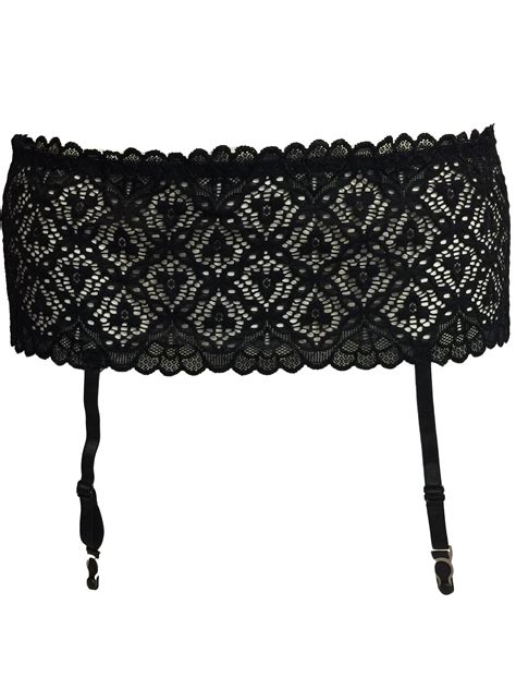 Womens Plus Size Stretch Lace Band Garter Belt Lingerie