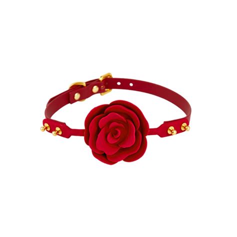 Upko Rose Ball Gag Red Strap Sallys Toy Premium Hong Kong Sex