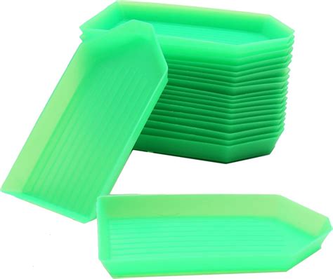 Senseyo 20 Pcs Bead Sorting Trays Triangle Plastic 3 5 X2 2