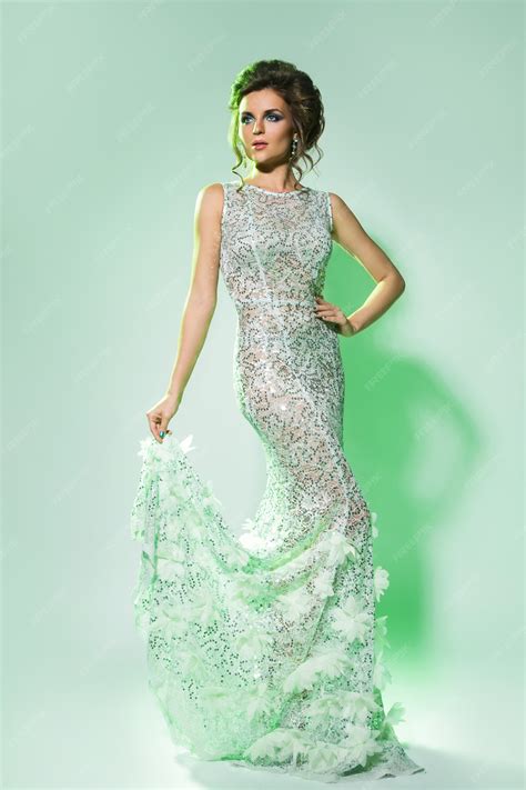 Premium Photo Gorgeous Woman Wearing Beautiful Dress