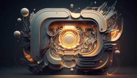 Modern Technology Background Generative Ai Stock Illustration