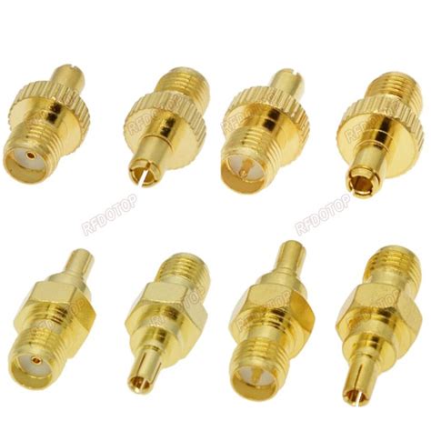 Brass RF Coaxial Adapter SMA To TS9/CRC9 Coax Connector SMA/RP-SMA ...