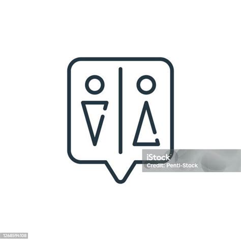 隔離在白色背景上的洗手間向量圖示大綱 細線廁所圖示的網站設計和移動 應用程式開發細線洗手間輪廓圖示向量圖示向量圖形及更多乾淨圖片 Istock