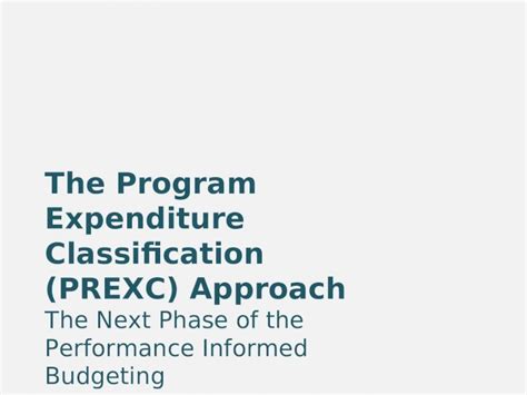 Ppt Program Expenditure Classification Dokumentips