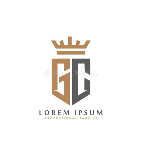 Premium Gc Monogram Of Two Letters Gandc Elegant Gold Shield Initials