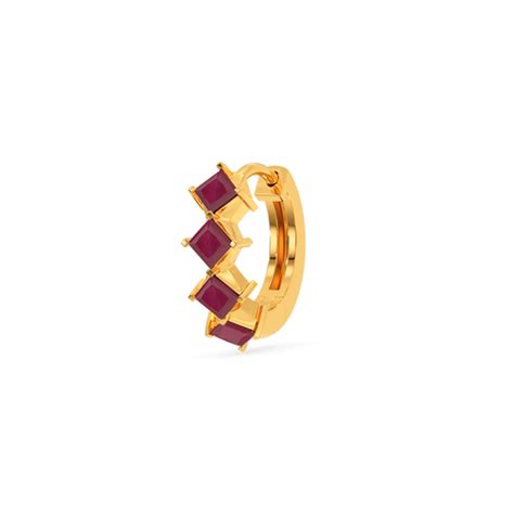 Ruby Nose Pins Buy Simple Gemstone Ruby Nose Pins For Women At Best Price