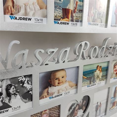 Multirama ramka na zdjęcia z napisem Nasza Rodzina 21 zdjęć 13x18 zdjęć