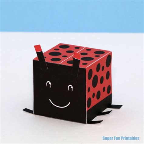 3d Cube Bugs Paper Craft The Craft Train