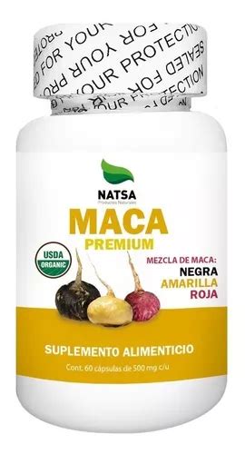 Maca Premium Mezcla Maca Amarilla Roja Y Negra 60 Cápsulas