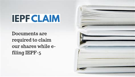 Documents Required For Iepf Claim And E Filing Iepf 5 Iepf Claim