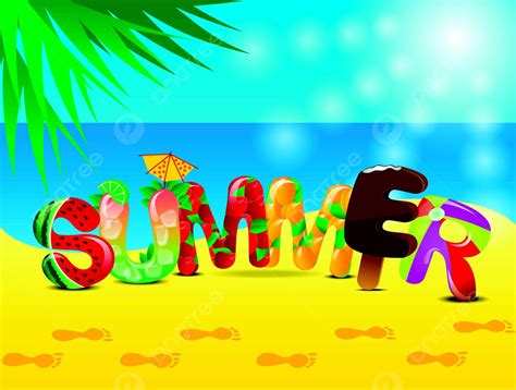 Summer Text Text Beaches Alphabet Vector Text Beaches Alphabet Png